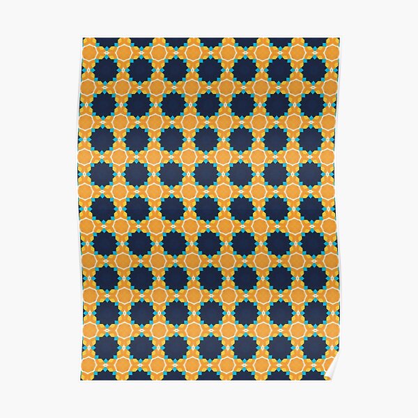 "Heartening and Audacious Sunshiny-Colored Regular Pattern 23" Poster ...