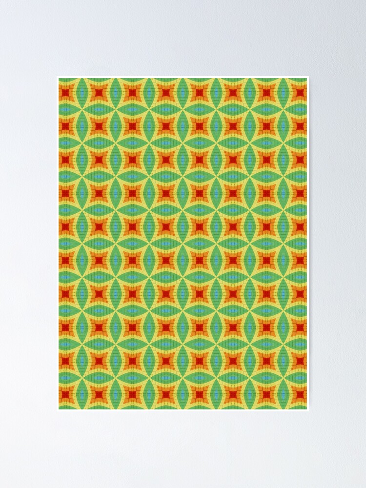 "Heartening and Audacious Sunshiny-Colored Regular Pattern 32" Poster ...