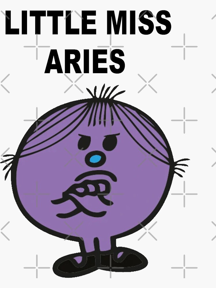"Little miss Aries" Sticker for Sale by azracaus | Redbubble