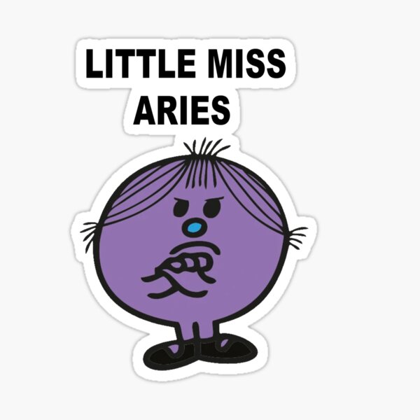"Little miss Aries" Sticker for Sale by azracaus | Redbubble