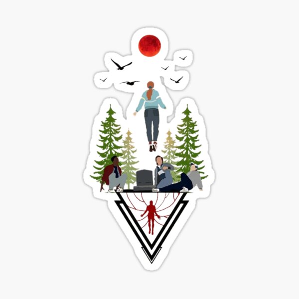 "Running up that hill | Max floating - Stranger Things 5" Sticker for ...