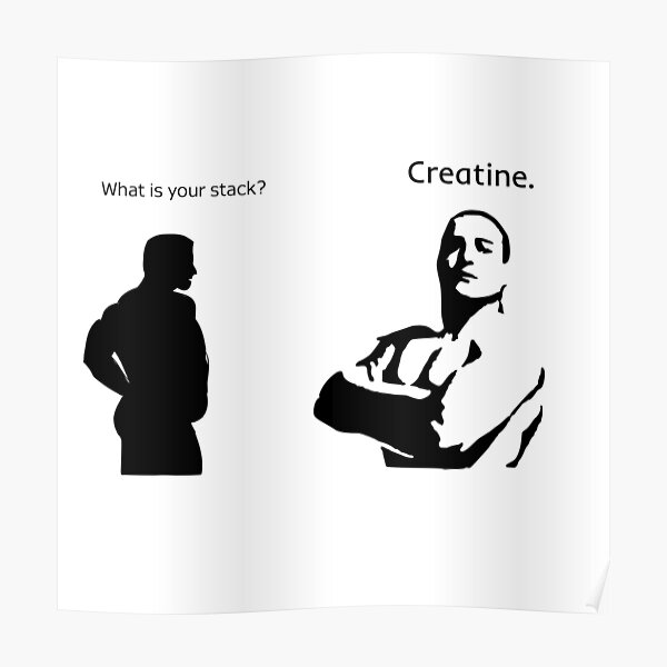 "CREATINE FITNESS MEME" Poster for Sale by VarietyProducts | Redbubble