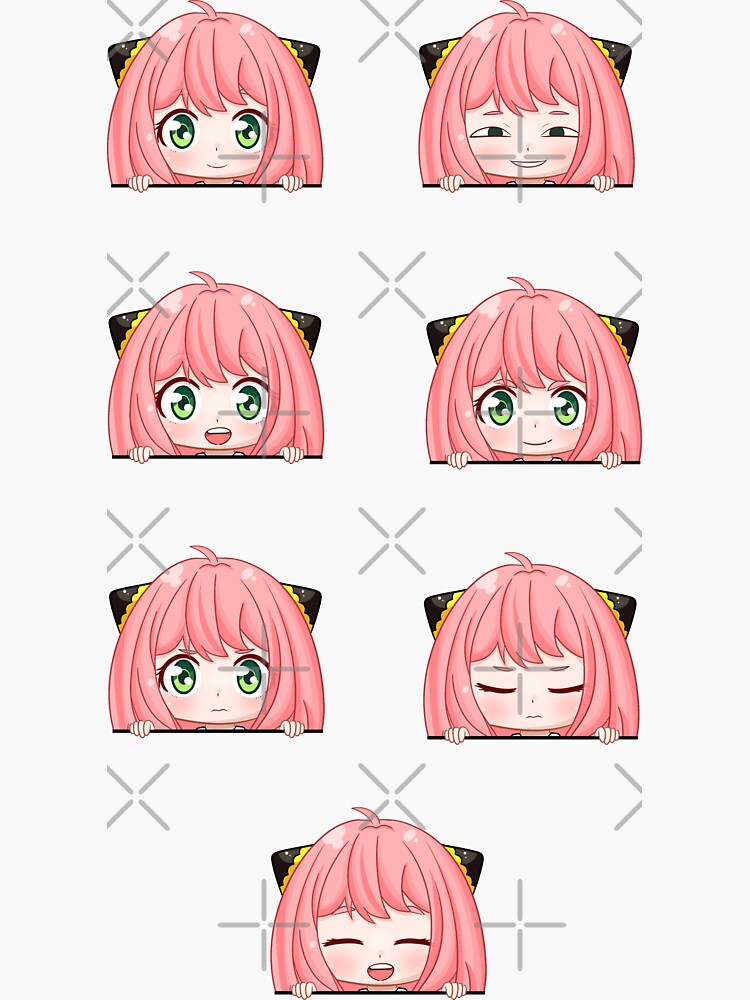 "Anya Sticker Set Original Artwork" Sticker for Sale by LadyFeatherbutt ...