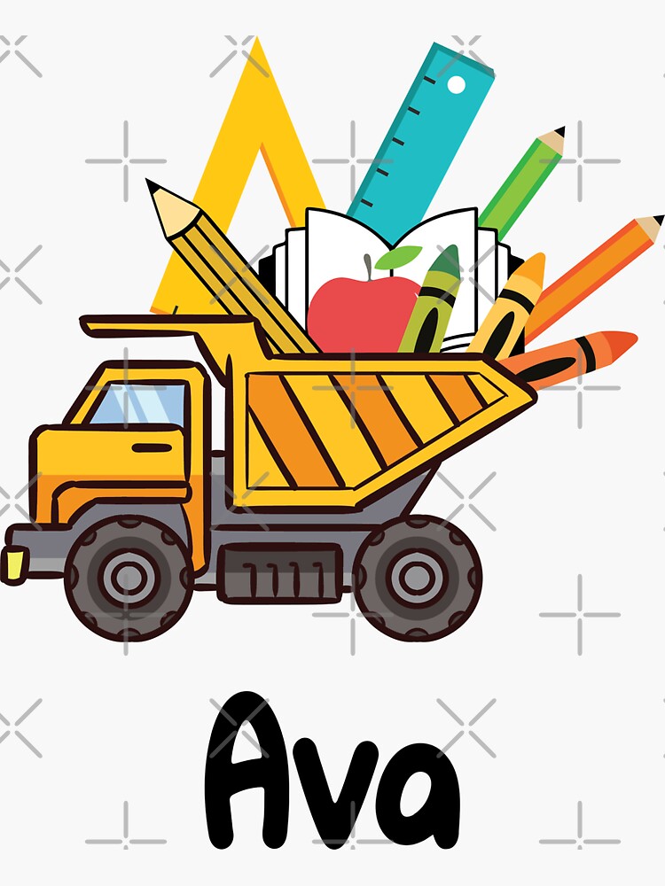 "Ava First Day at School Child Classic T-shirt" Sticker for Sale by ...