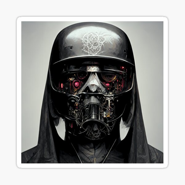 "Cyberpunk Cyborg Futuristic Mask Future Robot Sci Fi" Sticker for Sale ...