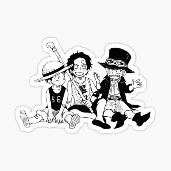 "One Piece Luffy Ace Sabo" Sticker for Sale by animeshopcenter | Redbubble