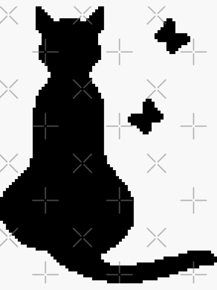 "Cat Silhouette " Sticker for Sale by PixelHooker | Redbubble