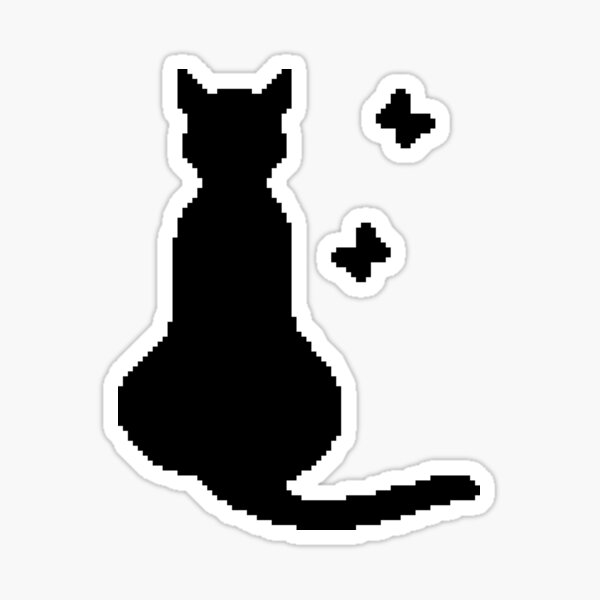 "Cat Silhouette " Sticker for Sale by PixelHooker | Redbubble