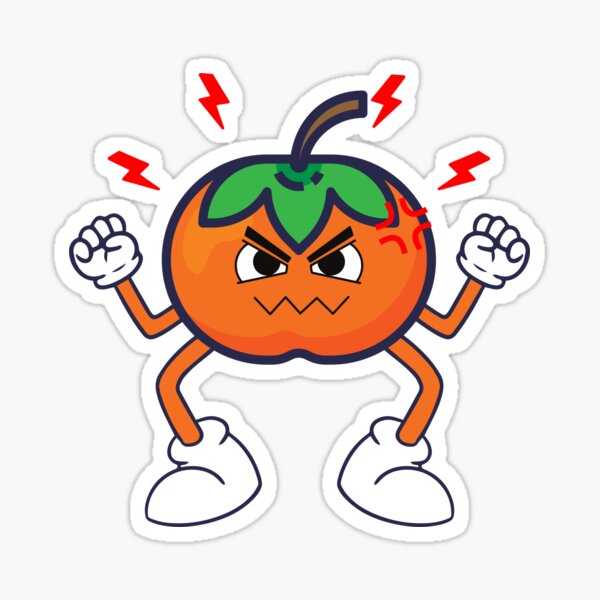 "Angry Tomato" Sticker for Sale by elzeecrafts | Redbubble