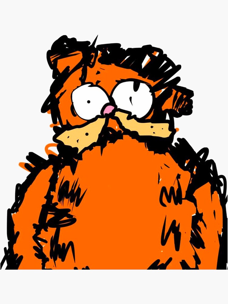 "Garfield Meme" Sticker for Sale by michelles2321 | Redbubble