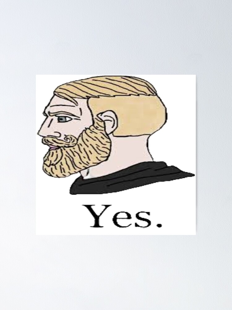 "Real chad talks" Poster for Sale by NimabBazar | Redbubble