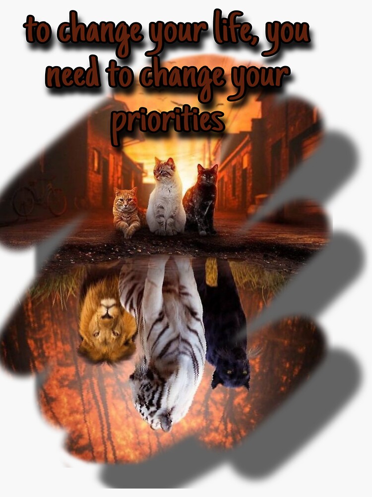 "To change your life you need to change your priorities t-shirt cat ...
