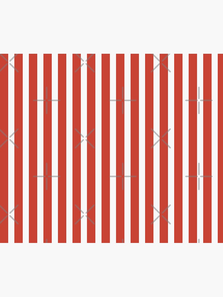 "Fire Engine Red And White Vertical Stripes " Sticker for Sale by ...