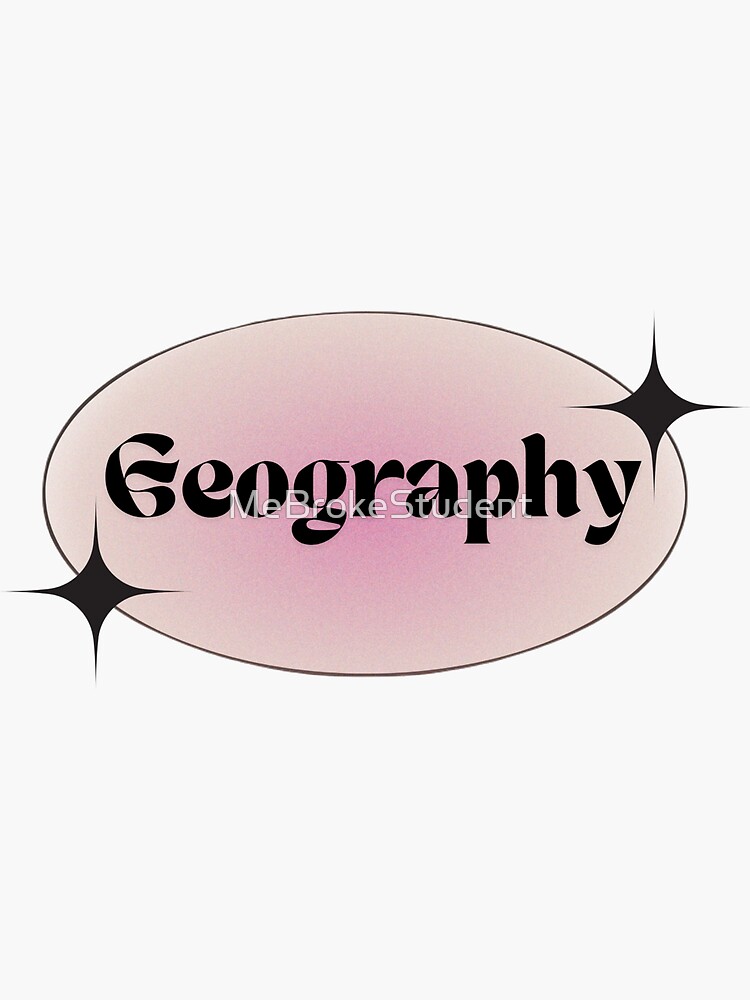 "GEOGRAPHY Pink Starry Gradient!" Sticker for Sale by MeBrokeStudent ...