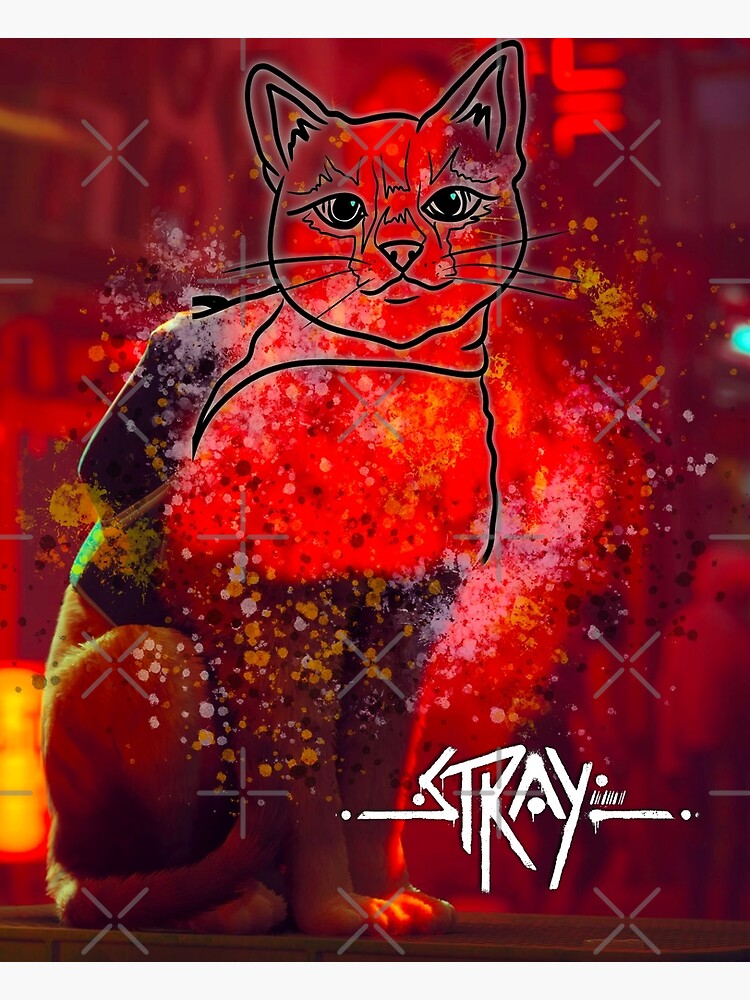 "Stray Game Half Drawing " Poster for Sale by Alshoalla | Redbubble