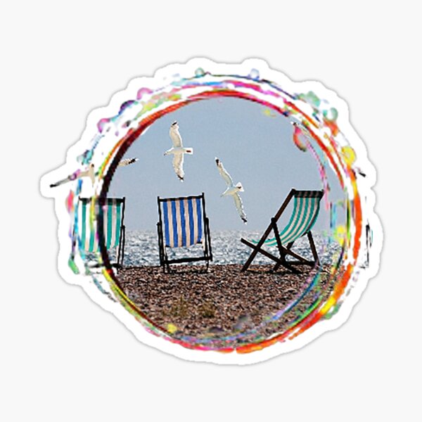 "Beach with colors" Sticker for Sale by didoshops | Redbubble