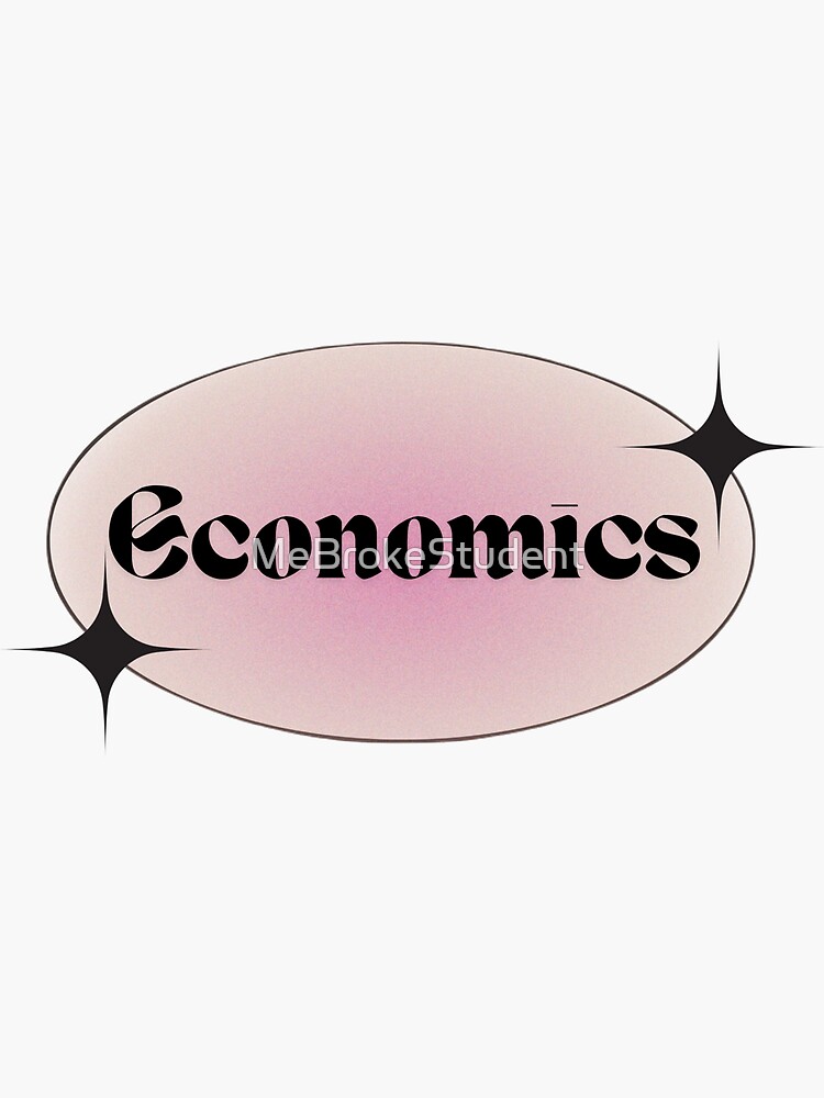 "ECONOMICS Pink Starry Gradient!" Sticker for Sale by MeBrokeStudent ...