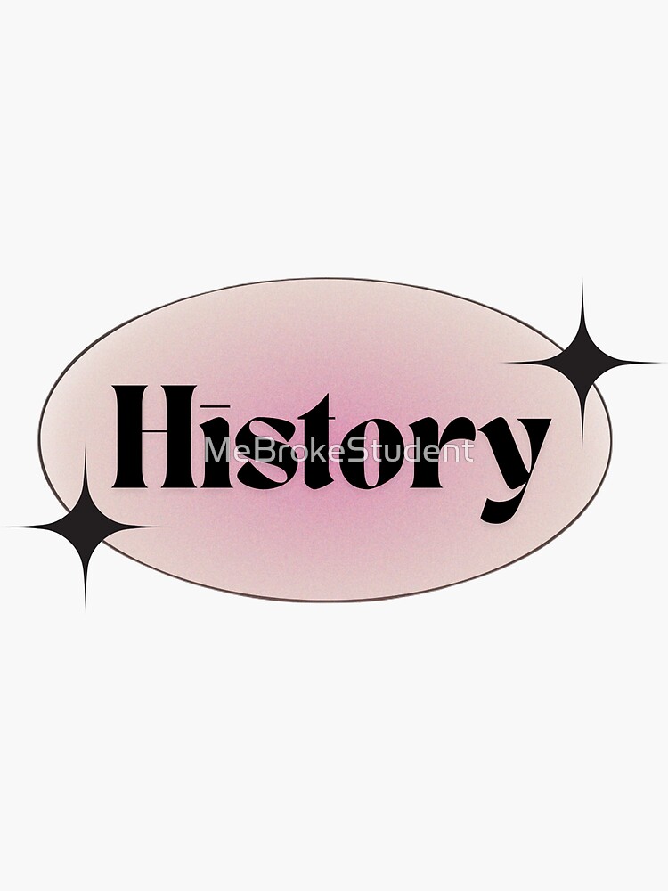 "HISTORY Pink Starry Gradient!" Sticker for Sale by MeBrokeStudent ...