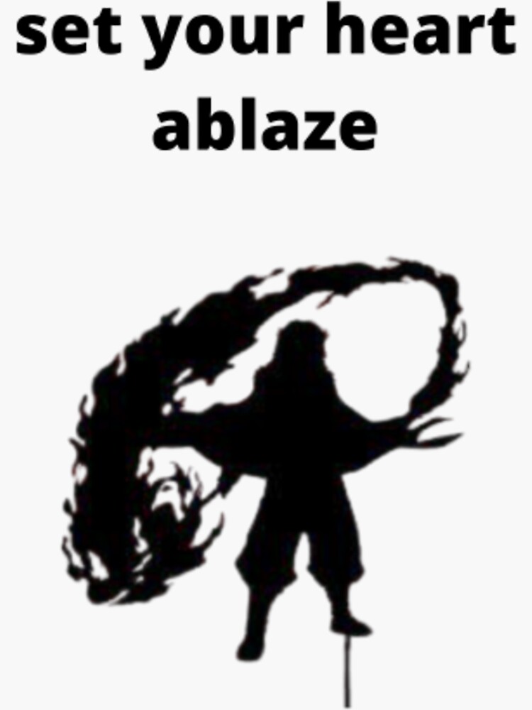 "flame hashira" Sticker for Sale by RayeneMfk | Redbubble