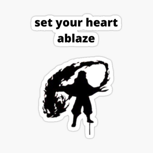 "flame hashira" Sticker for Sale by RayeneMfk | Redbubble
