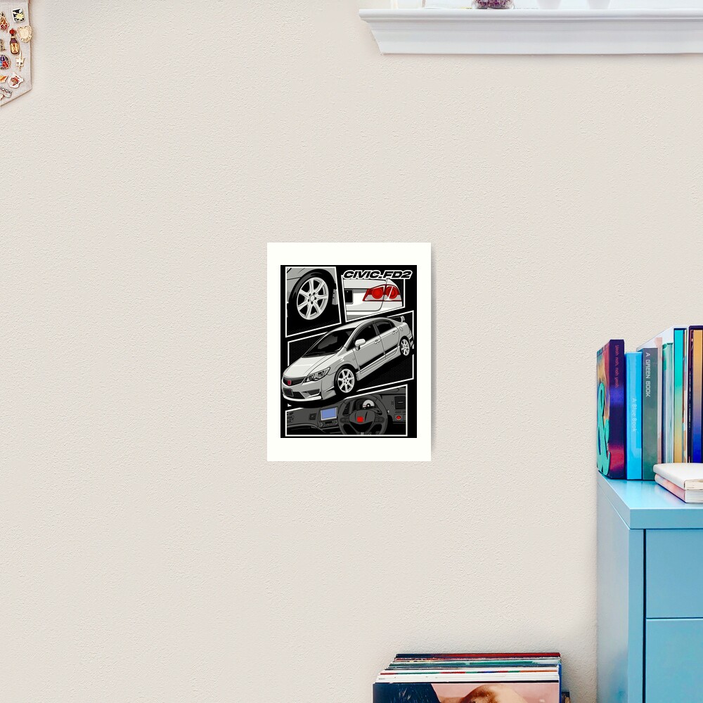 "Civic FD2 Type R" Poster for Sale by haiproject | Redbubble