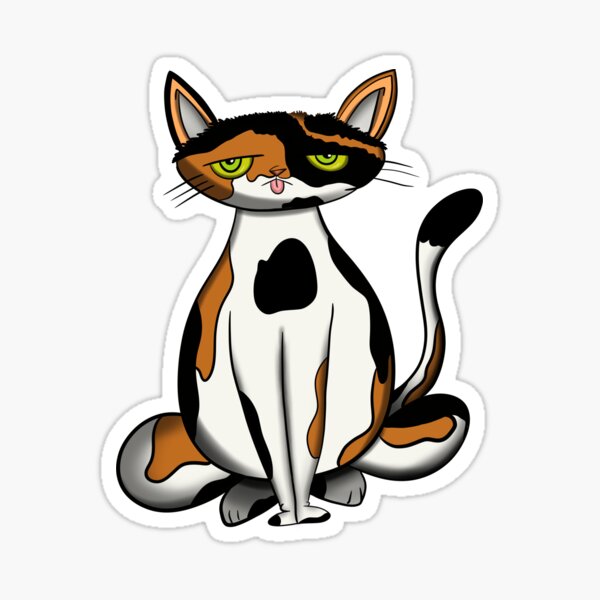 "Cali the Calico Cat" Sticker for Sale by ArtsByCommand | Redbubble