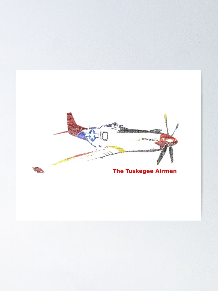 "Tuskegee Airmen Pilots Word Cloud" Poster for Sale by WordyCloud ...