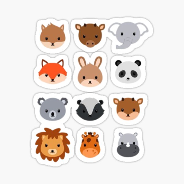 "Cute animals pack" Sticker for Sale by iCutey | Redbubble