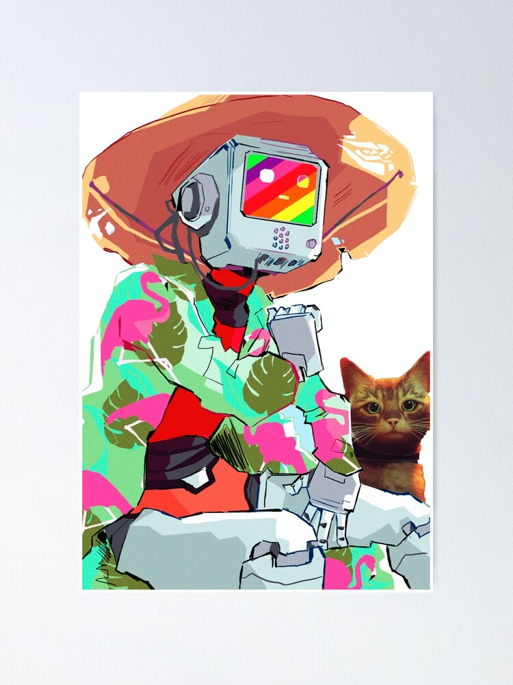"Stray Cat And Momo Design" Poster for Sale by BeachHouseArt | Redbubble