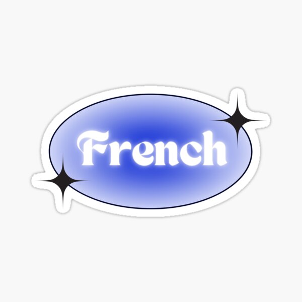 "FRENCH Blue Starry Gradient!" Sticker for Sale by MeBrokeStudent ...