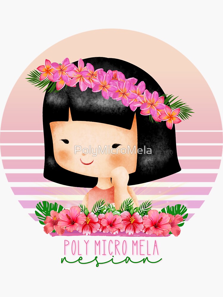 "Poly Micro Mela nesian" Sticker for Sale by PolyMicroMela | Redbubble