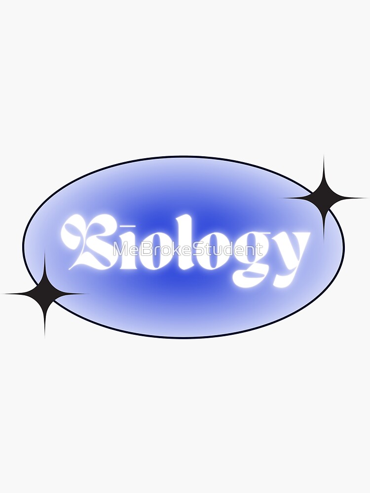 "BIOLOGY Blue Starry Gradient!" Sticker for Sale by MeBrokeStudent ...