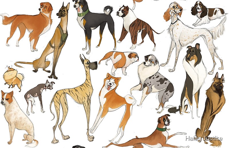 "Stylized Dogs" by Haley Justice | Redbubble