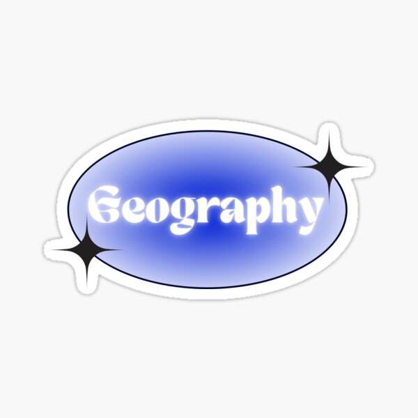 "GEOGRAPHY Blue Starry Gradient!" Sticker for Sale by MeBrokeStudent ...