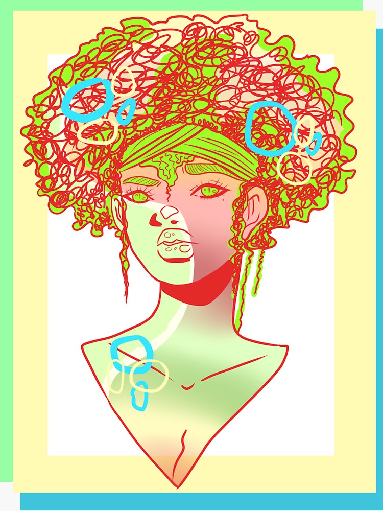 "'Fro" Sticker for Sale by LeeGSilentArts | Redbubble