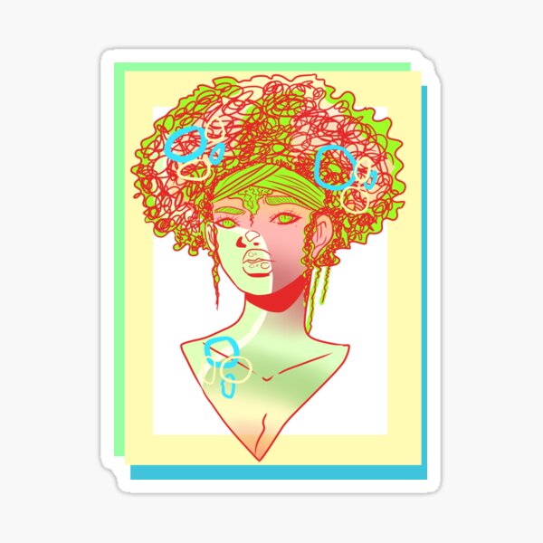 "'Fro" Sticker for Sale by LeeGSilentArts | Redbubble
