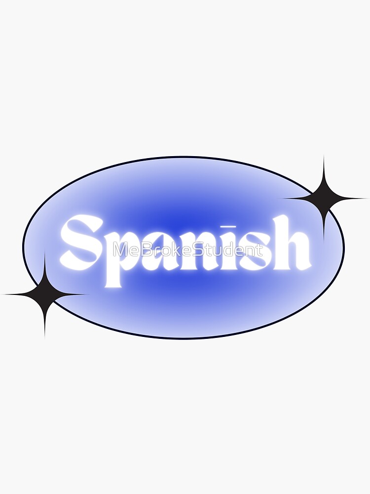 "SPANISH Blue Starry Gradient!" Sticker for Sale by MeBrokeStudent ...
