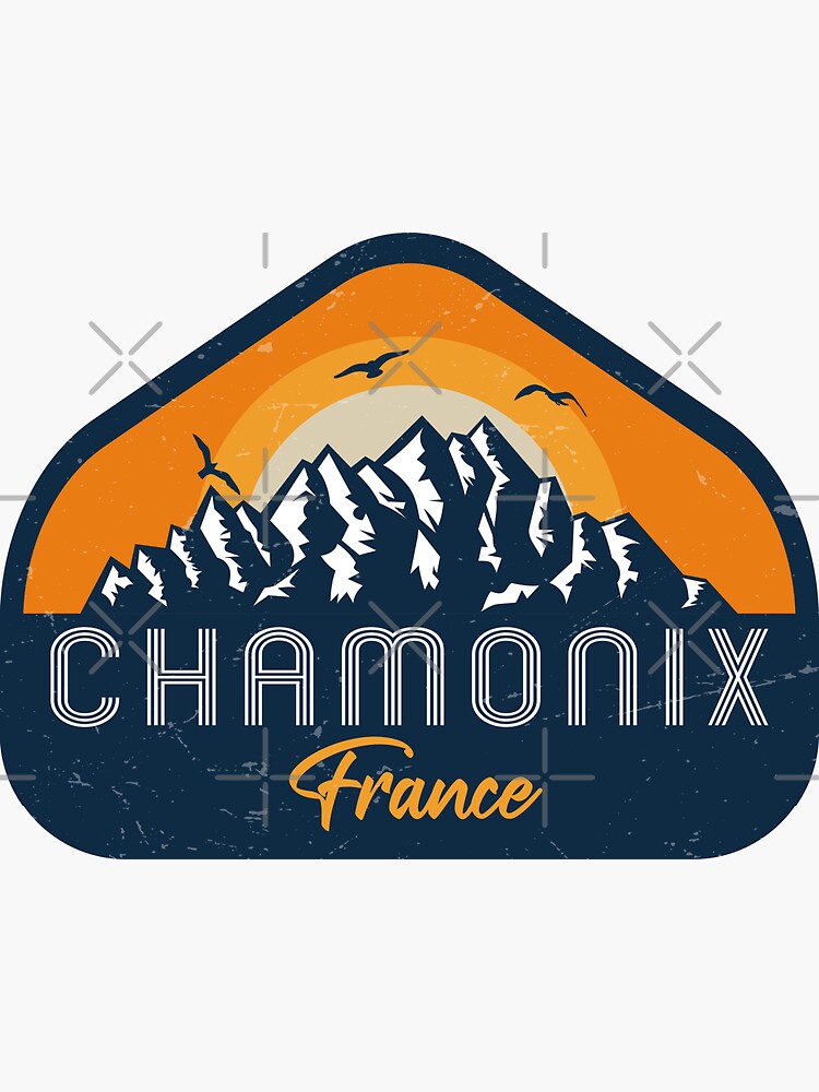 "Chamonix France Mountains" Sticker for Sale by MZTDesign | Redbubble