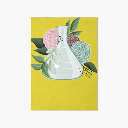 "Floral Erlenmeyer Flask Sticker" Art Board Print for Sale by ...