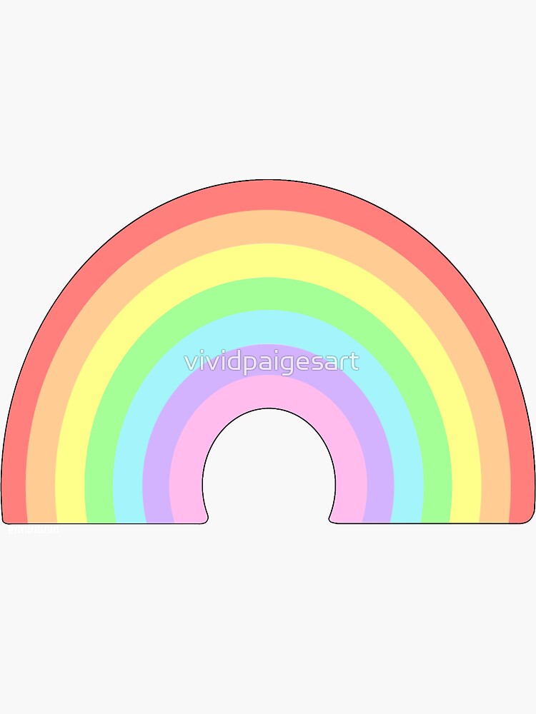 "Pastel Rainbow Digital Design " Sticker for Sale by vividpaigesart ...