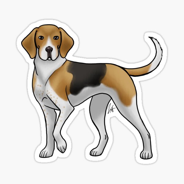 "Treeing Walker Coonhound - Brown Ticked" Sticker for Sale by Jennifer ...