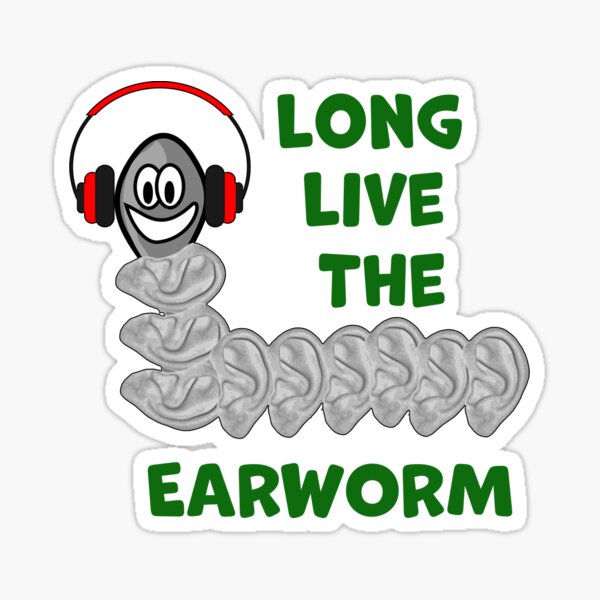 "LONG LIVE THE EARWORM" Sticker for Sale by AliCatOriginals | Redbubble