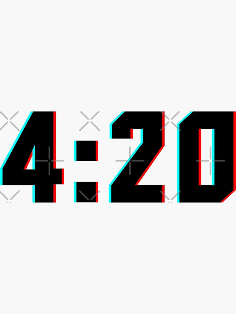 "4:20 Sticker." Sticker for Sale by Wiseth- | Redbubble
