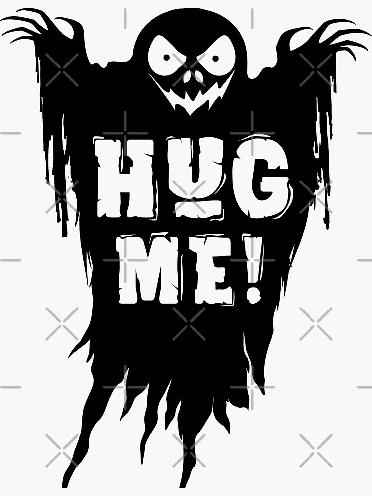 "Scary Hug Me Ghost" Sticker for Sale by OtillieArt | Redbubble