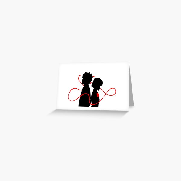 "Taki and Mitsuha - Red String" Greeting Card for Sale by ...