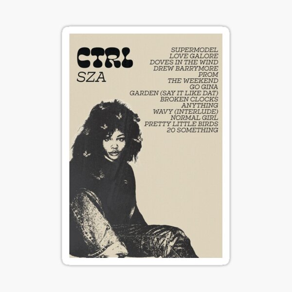 "SZA CTRL " Sticker for Sale by dalangmerk | Redbubble