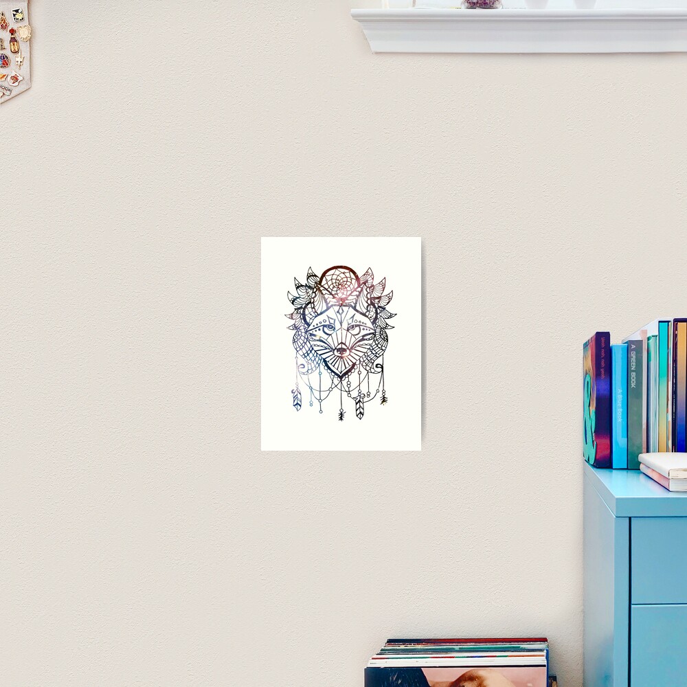 "Galaxy Henna Fox" Art Print by Batg1rl | Redbubble