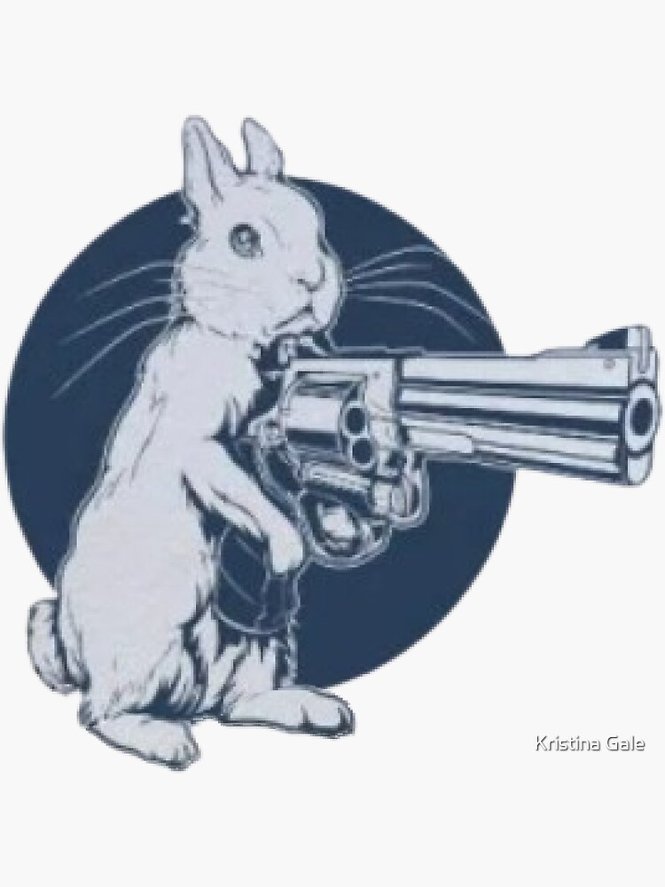 "Hare Trigger aka Gunny Rabbit" Sticker for Sale by KristinaGale ...