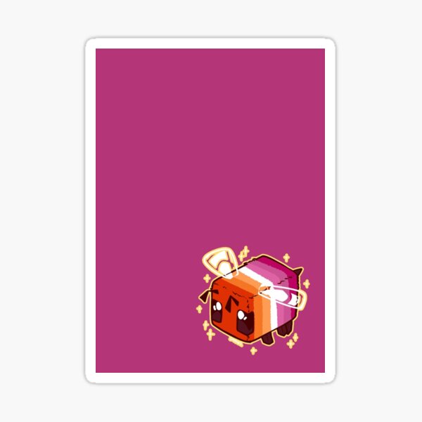 Lesbian Pride Minecraft Bee Sticker For Sale By Loehrkoppu Redbubble