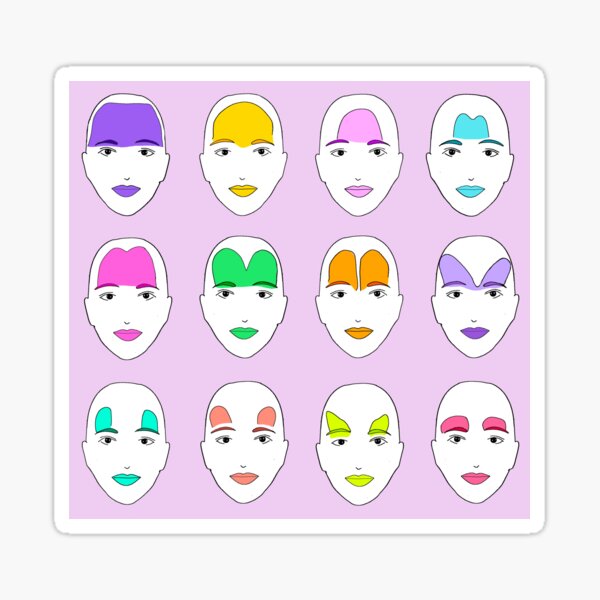 "Facial Muscle Variation" Sticker for Sale by manicexpression | Redbubble